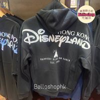 HKDL - Hong Kong Disneyland Park Logo Black Zip Up Hoodie Jacket Unisex ...